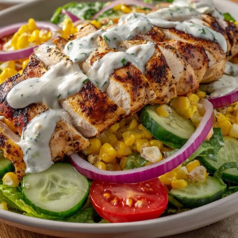 Grilled Chicken Salad with Greek Blue Cheese Dressing – TASTY RECIPES