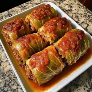 Favorite Stuffed Cabbage Rolls on a Vegetable Bed – TASTY RECIPES