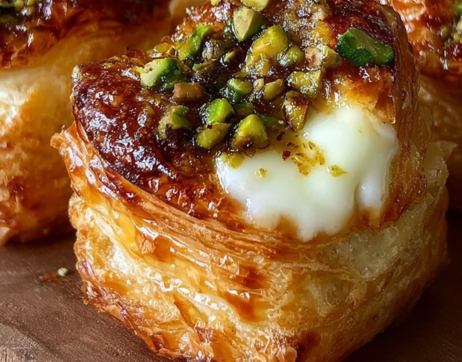 Pistachio and Cream Cheese Puff Pastry Bites – TASTY RECIPES